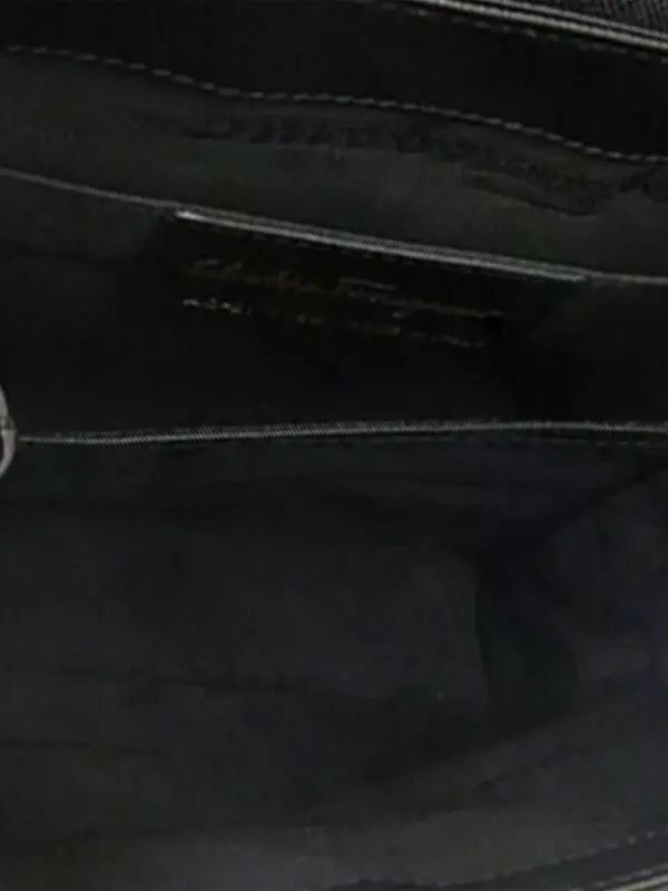 FERRAGAMO 1990-2000 Leather Gancini Top Handle Bag Satchel