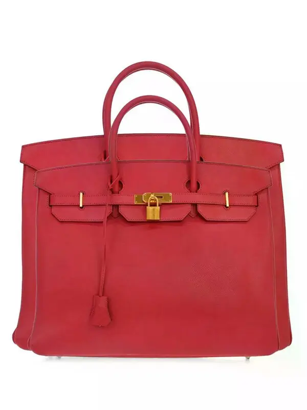 Hermès 2011 Epsom Birkin 40 Leather Tote Bag - Red