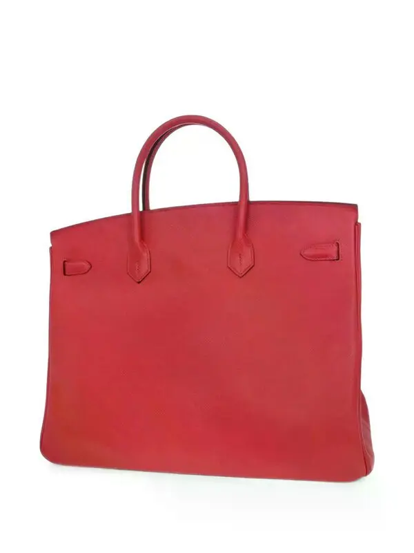 Hermès 2011 Epsom Birkin 40 Leather Tote Bag - Red