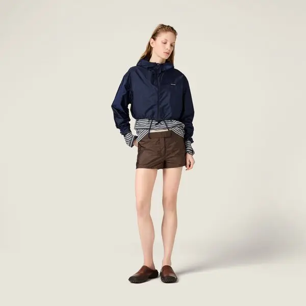 Miu Miu Technical Fabric Shorts - Ebony