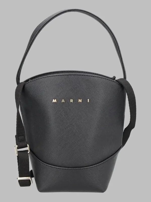Marni Flower Basket With Deta - Black