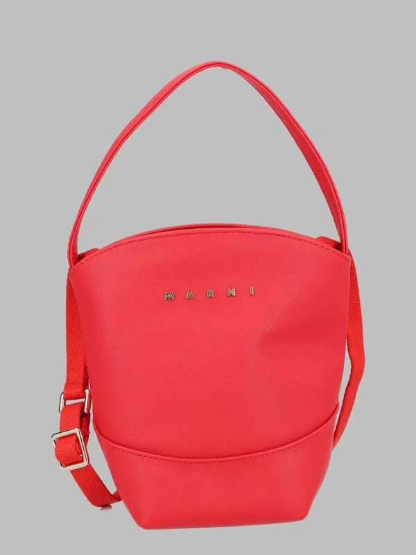Marni Flower Basket With Deta - Red