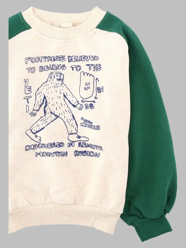 BOBO CHOSES Mr. Footish Raglan Sweatshirt
