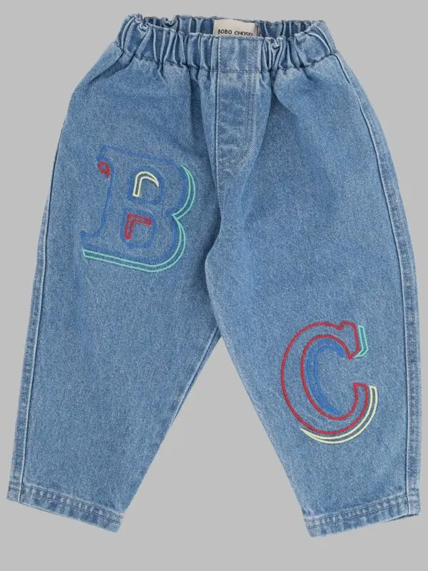 BOBO CHOSES B.c. Embossed Denim Pants