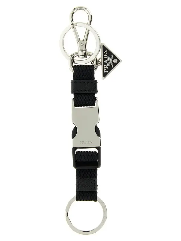 Prada Nylon Keyring - Black