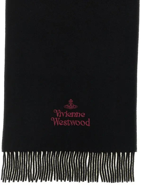 VIVIENNE WESTWOOD Logo Embroidery Scarf