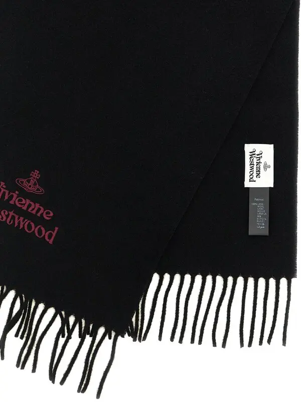 VIVIENNE WESTWOOD Logo Embroidery Scarf