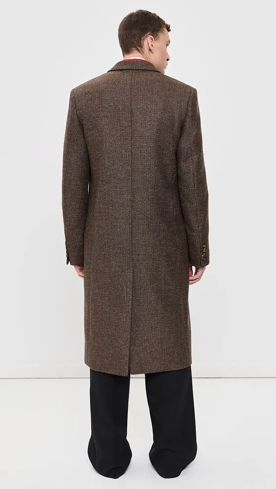 Acne Studios Ojammy Blurry Check Wool Coat