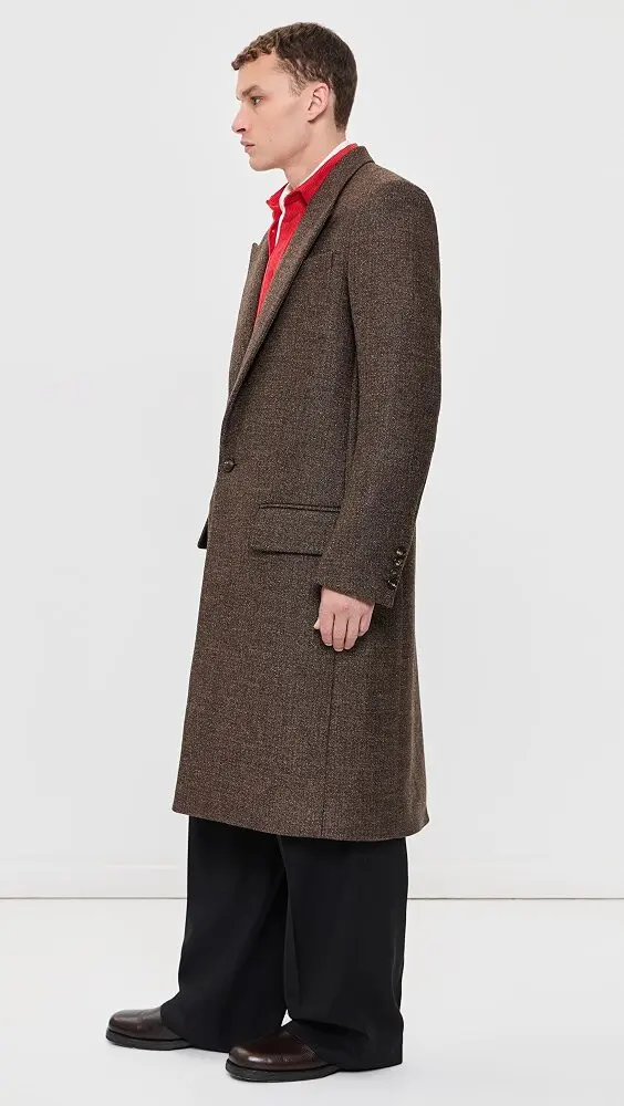 Acne Studios Ojammy Blurry Check Wool Coat