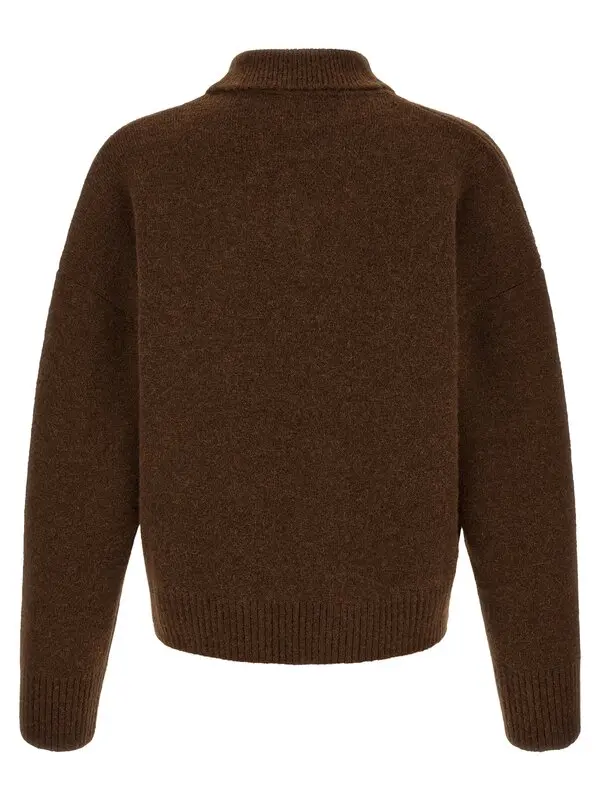 AMI Paris De Coeur' Polo Shirt - Brown