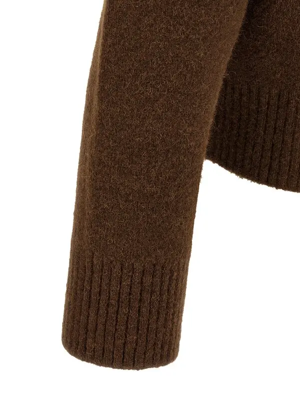 AMI Paris De Coeur' Polo Shirt - Brown