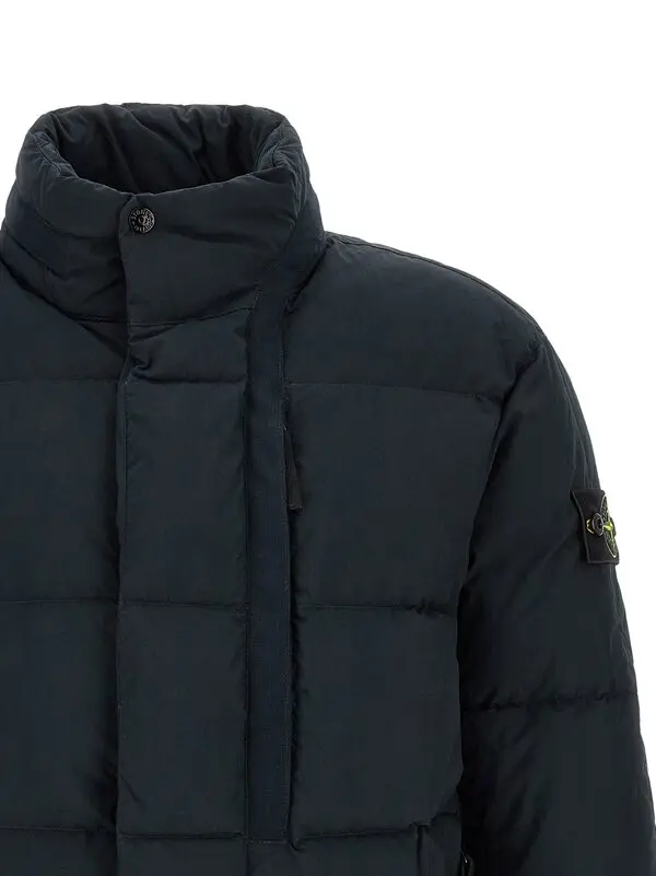 Stone Island Imb Piuma Rds' Down Jacket With Logo Badge