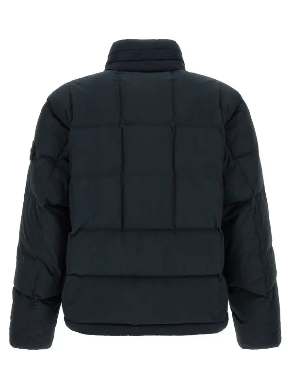 Stone Island Imb Piuma Rds' Down Jacket With Logo Badge - Blue