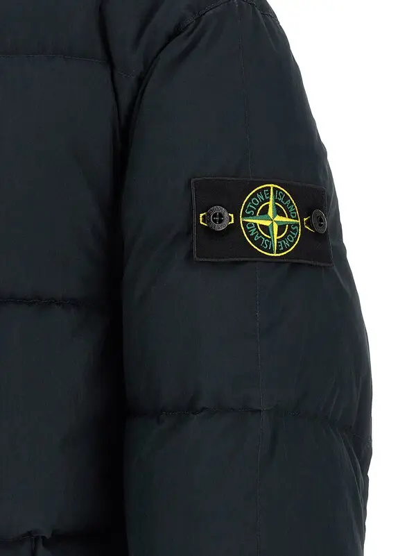 Stone Island Imb Piuma Rds' Down Jacket With Logo Badge - Blue