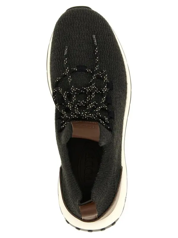 TOD'S Stretch Fabric Sneakers - Gray