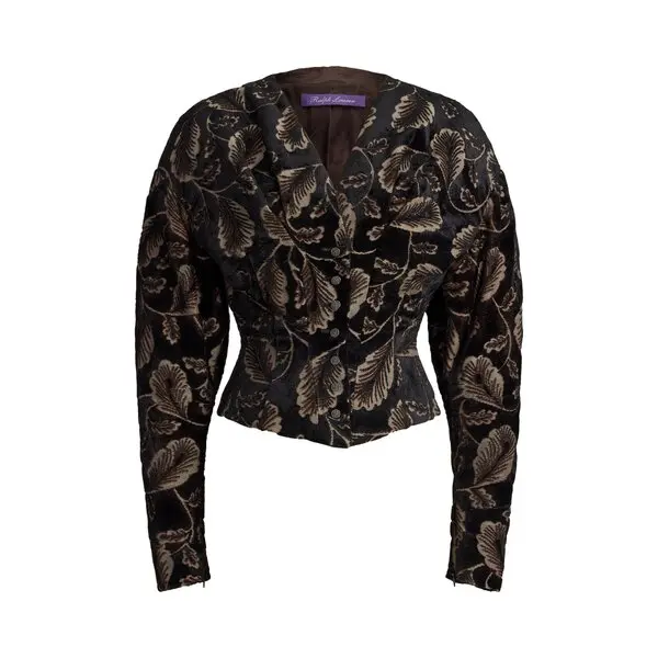 Ralph Lauren Pendy Feather Velvet Jacquard Jacket