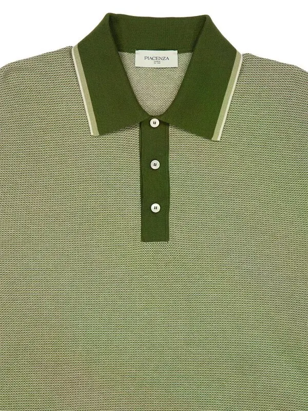 PIACENZA CASHMERE 1733 Textured-knit Polo Shirt