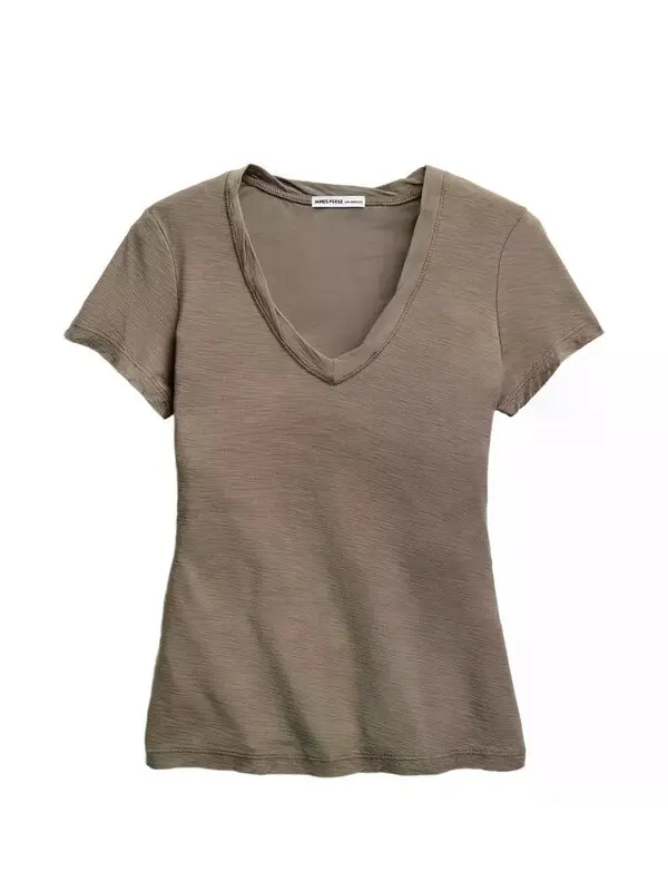 JAMES PERSE Reverse-binding Slub-texture T-shirt