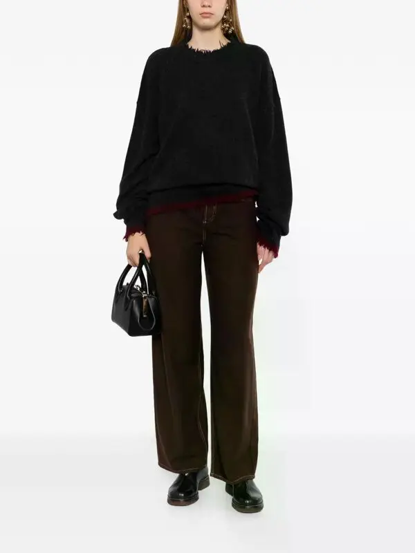UMA WANG Distressed Slong-sleeve Sweater