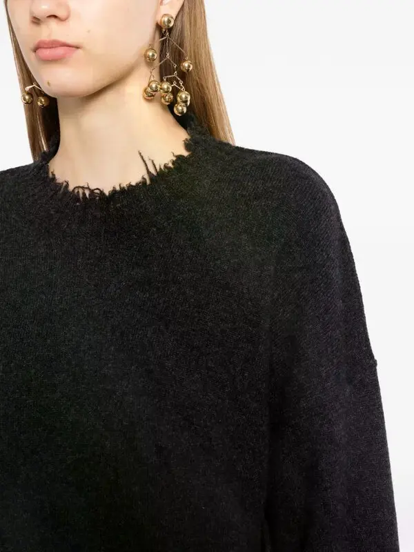UMA WANG Distressed Slong-sleeve Sweater