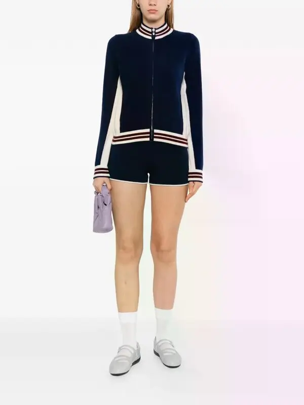 CUDDLEUP Contrast Zip-up Cardigan