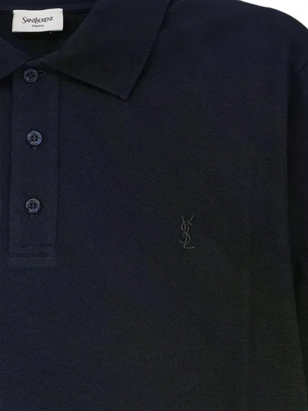 Saint Laurent Cassandre Piqué Polo Shirt