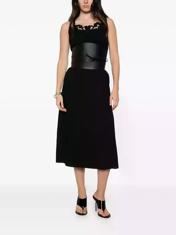 Moschino Cut-out Embroidered Midi Dress