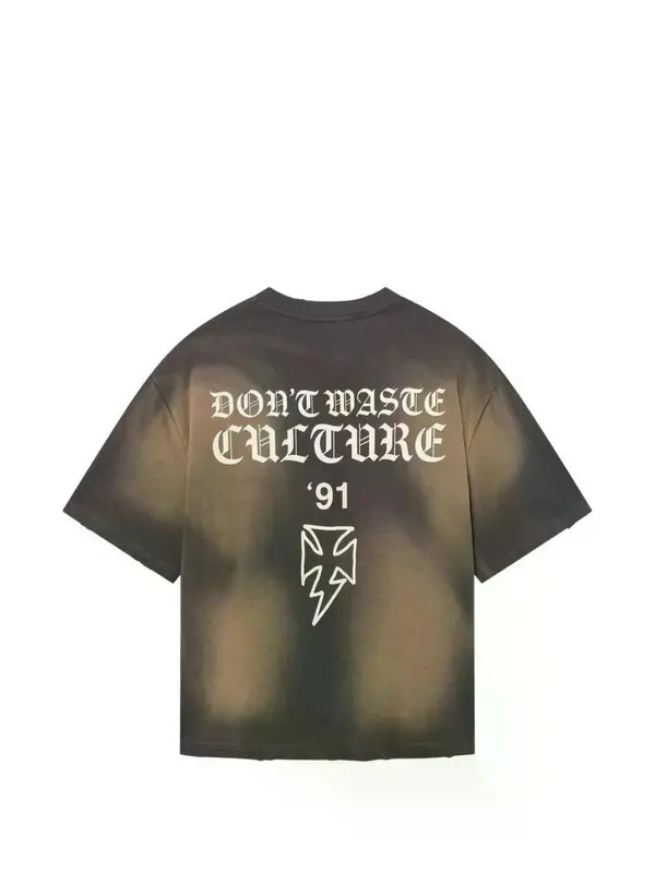 DON'T WASTE CULTURE Thunder Logo-print T-shirt
