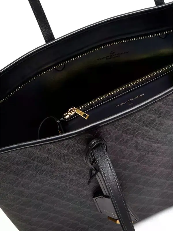 TAMMY & BENJAMIN Monogram-print Shoulder Bag - Black
