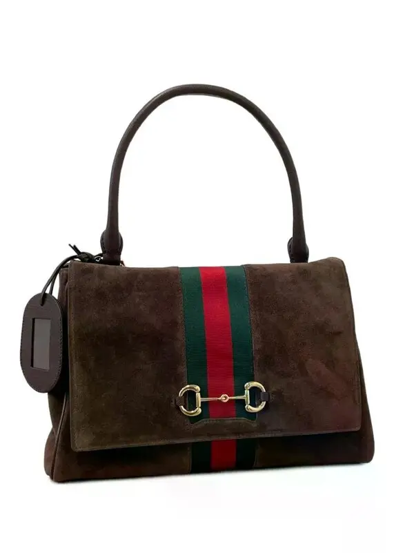 Gucci Medium Paparazzo Suede Tote Bag - Brown