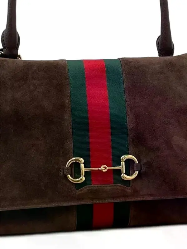 Gucci Medium Paparazzo Suede Tote Bag - Brown
