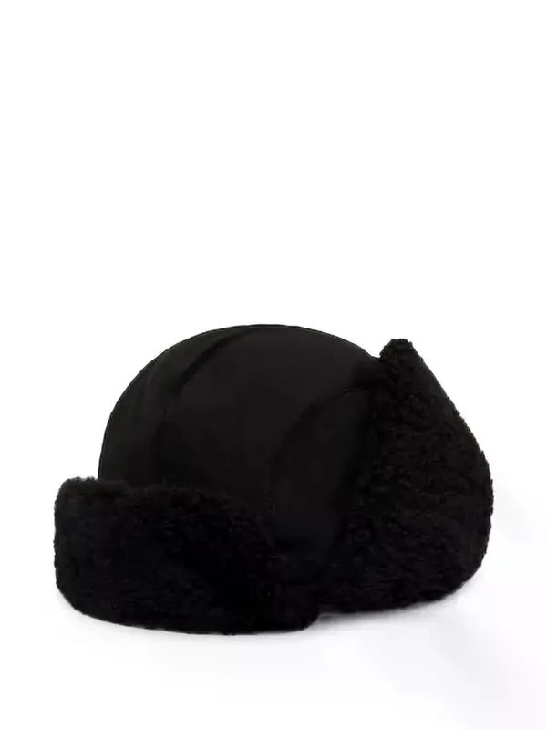 KANGOL Expedition Fleece-trim Trapper Hat - Black