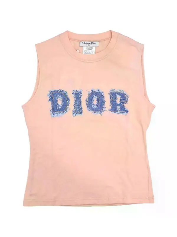 Dior Denim Logo-print Tank Top