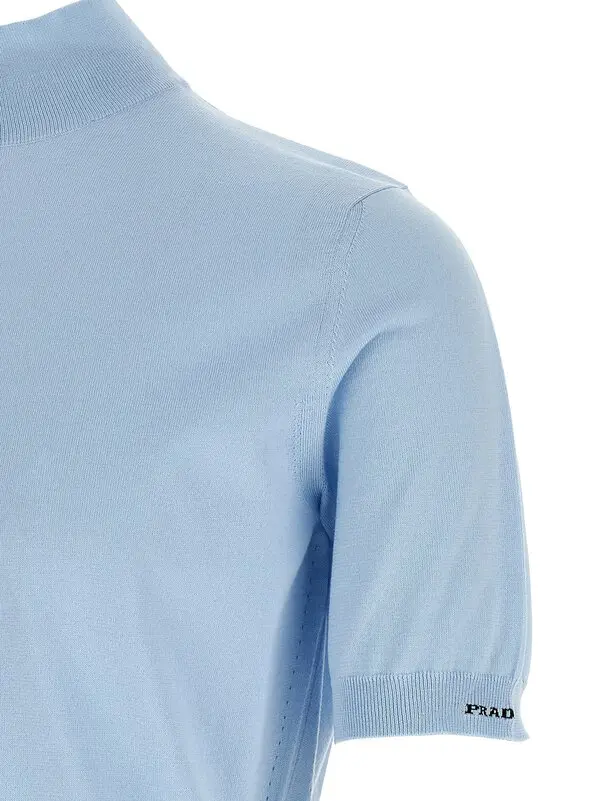 Prada Intersio Logo Sweater - Blue