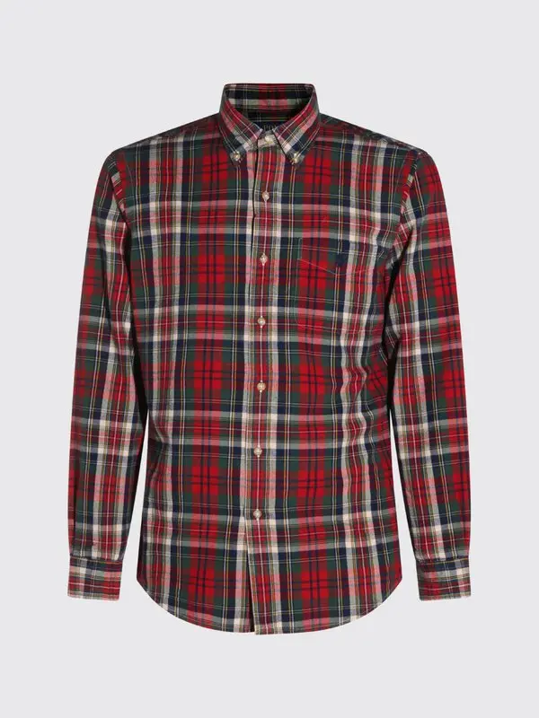 Polo Ralph Lauren Slim Fit Check Cotton Shirt With Button-down Collar - Green