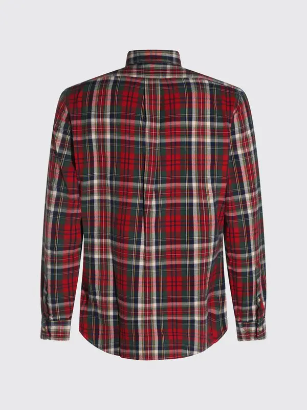 Polo Ralph Lauren Slim Fit Check Cotton Shirt With Button-down Collar - Green