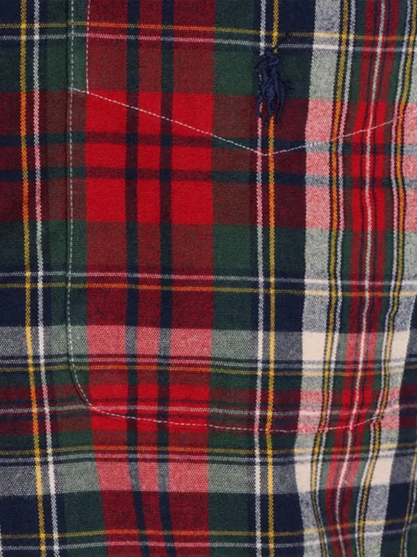 Polo Ralph Lauren Slim Fit Check Cotton Shirt With Button-down Collar - Green