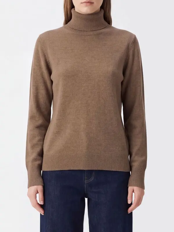 Max Mara Slim Fit Ribbed Wool Turtleneck Jumper - Camel