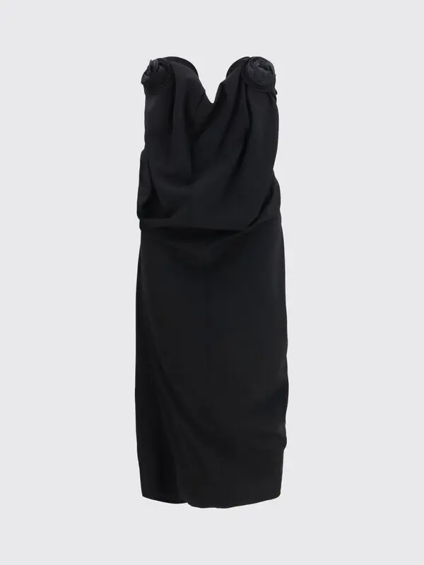 Magda Butrym Long Evening Gown With Sweetheart Neckline And 3d Flower Appliqu