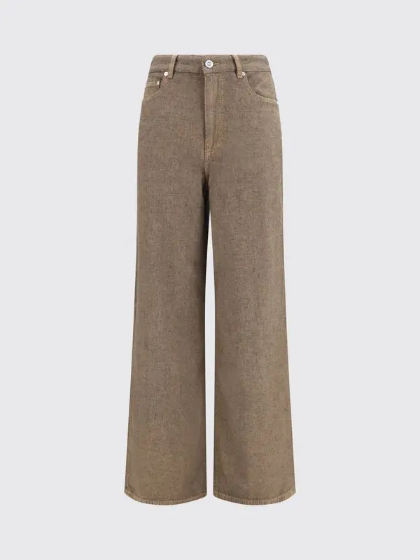 GANNI Lari High-waisted Wide-leg Jeans In Cotton And Hemp Denim