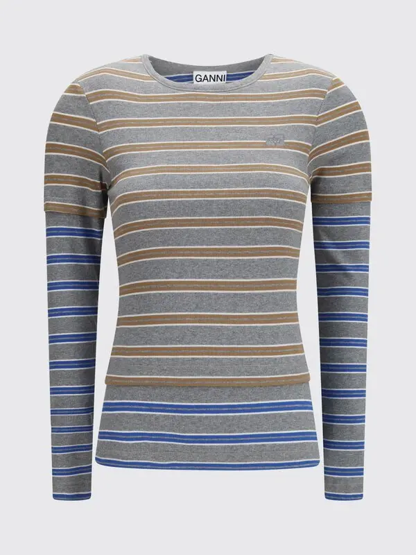 GANNI T-shirt - Blue