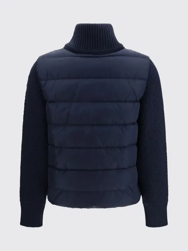PARAJUMPERS Short Nylon And Wool Down Jacket With Turtleneck Collar And Logo