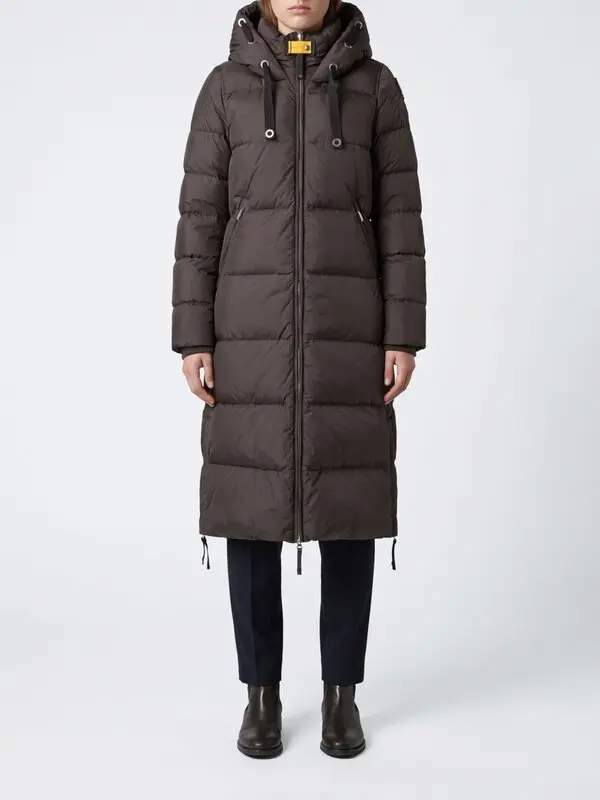 PARAJUMPERS Long Quilted Nylon Down Jacket With Hood And Zip Closure