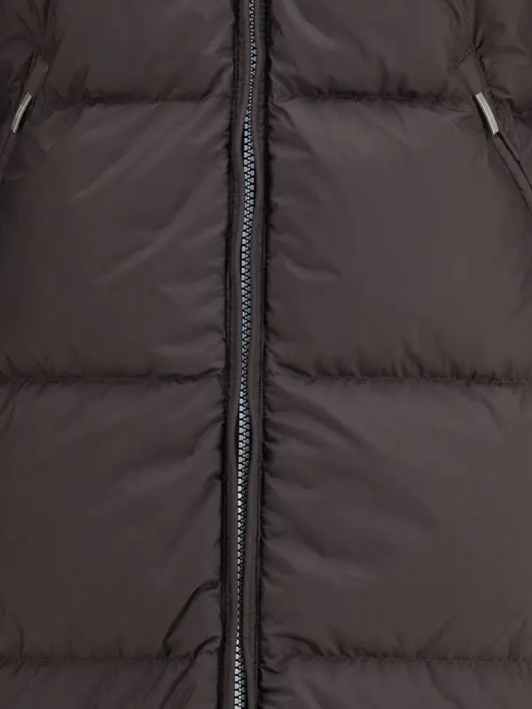 PARAJUMPERS Long Quilted Nylon Down Jacket With Hood And Zip Closure