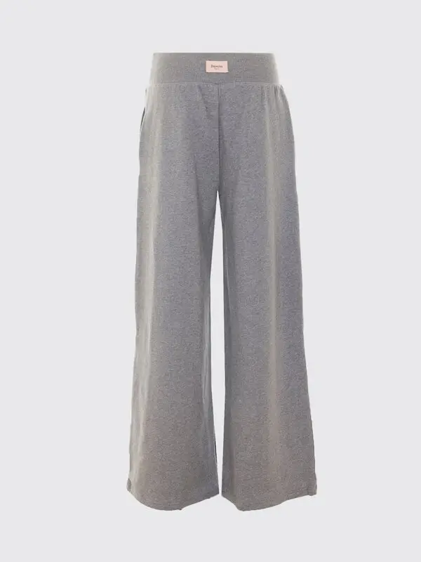 Repetto Wide-leg Cotton Blend Jogging Trousers With A High Elasticated Waist - Grey