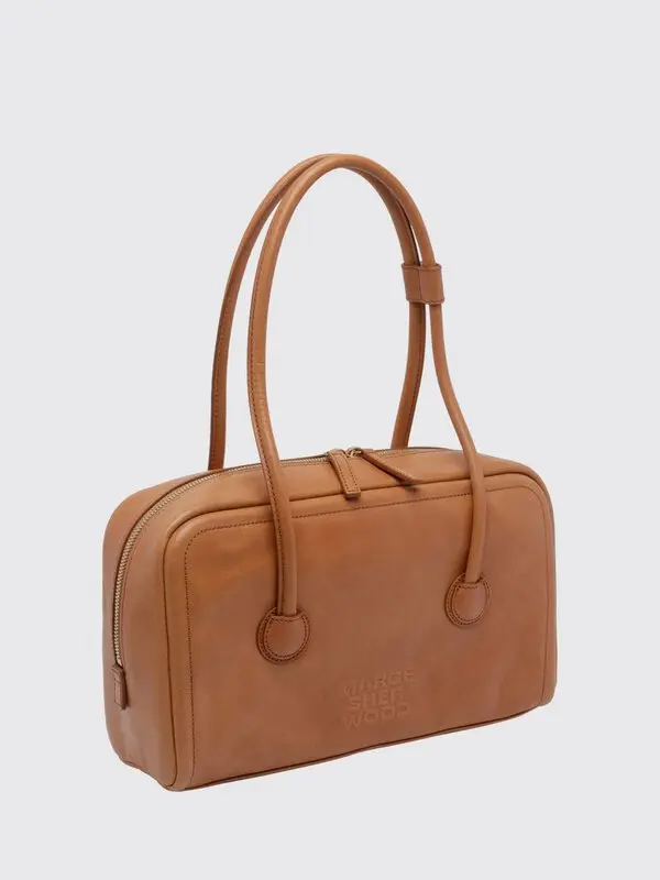 MARGESHERWOOD Boston Calf Shoulder Bag With Embossed Logo - Leather