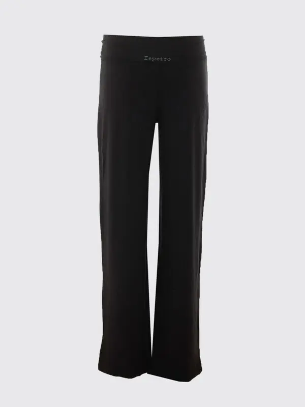 Repetto Wide-leg Jersey Jogging Trousers With A High Elasticated Waist - Black