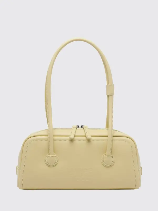 MARGESHERWOOD Boston Shoulder Bag In Smooth Calf Leather With Logo - Yellow