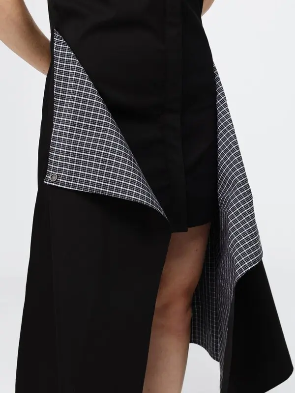 Loewe Asymmetric Hem Silk And Cotton Wrap Midi Shirt Dress