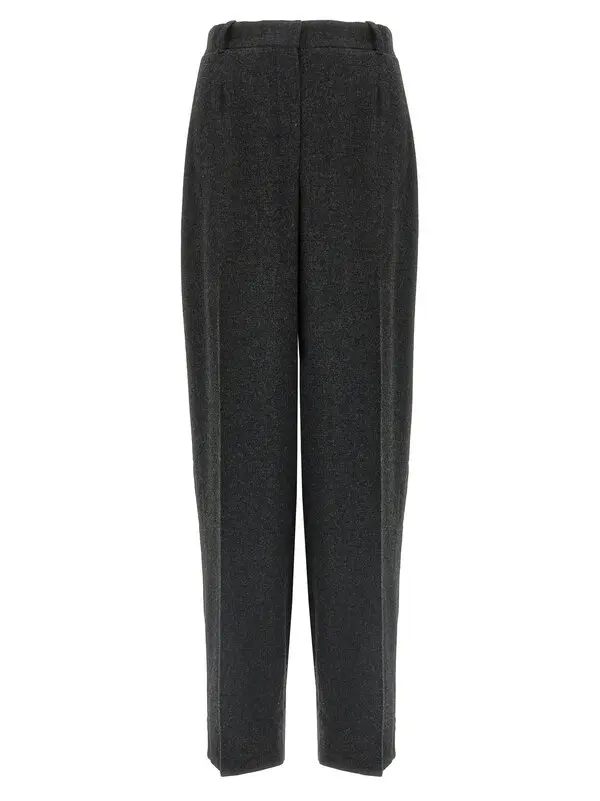 TOTEME Wide Flannel' Pants - Gray